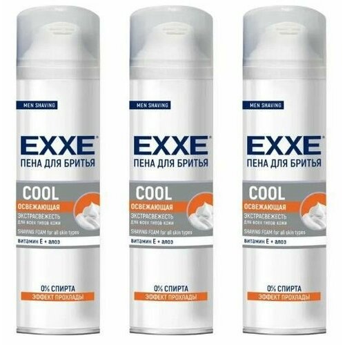 EXXE Пена для бритья COOL освежающая, 200 мл, 3 шт