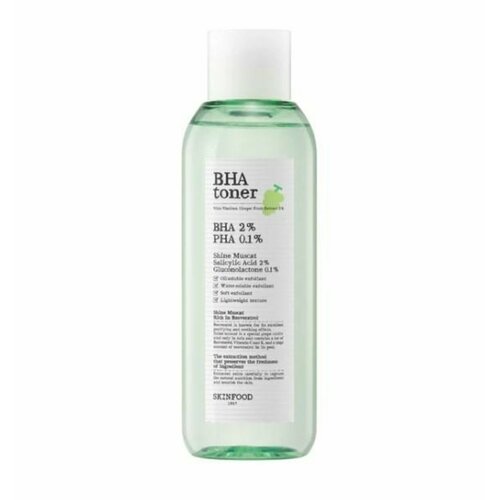 Отшелушивающий тоник с BHA-кислотой SkinFood Shine Muscat BHA Toner 200 мл