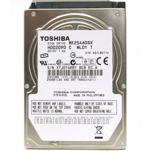 Жесткий Диск Toshiba MK2546GSX 250Gb 5400 SATAII 2,5" HDD