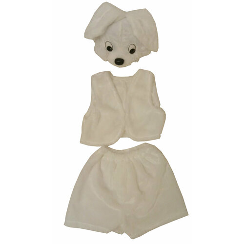 Карнавальный костюм детский Зайчик белый зимняя пора LU2232-2 InMyMagIntri 98-104cm