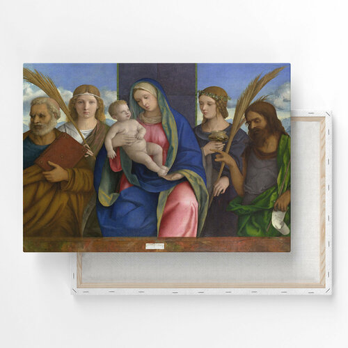 Картина на холсте, репродукция / Джованни Беллини - Madonna and Child with Saints / Размер 60 x 80 см