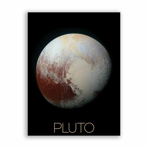 Постер, плакат на бумаге / NASA (Коллекция Постеров) - Pluto / Плутон / Размер 40 x 53 см