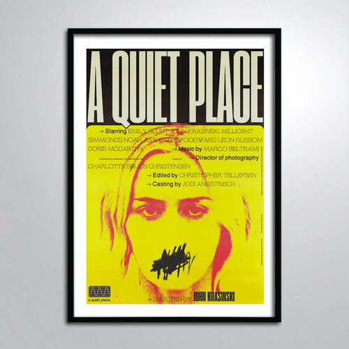 Постер в раме/Тихое место Эмили Блант Джон Красински Плакат A Quiet Place