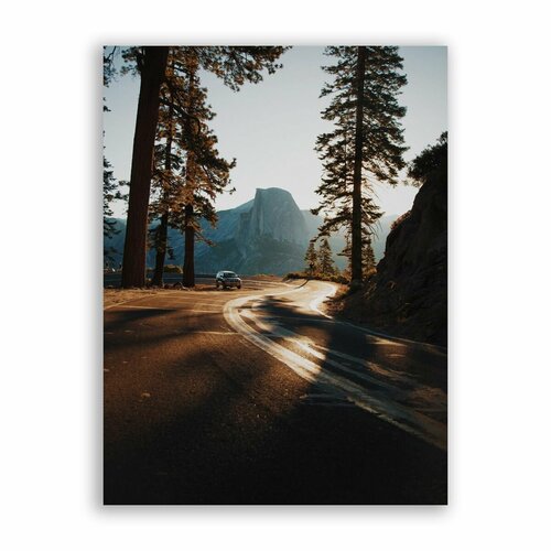 Постер, плакат на бумаге / Природа США - Дорога / Размер 30 x 40 см