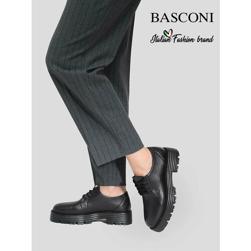 Полуботинки  BASCONI, размер 40, черный