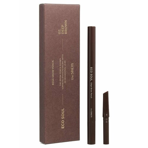 Карандаш 02, 0.3 гр, Edge Brow Pencil 02 Deep Brown, THE SAEM