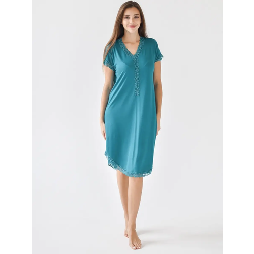 Сорочка  Текстильный Край, размер 46, зеленый