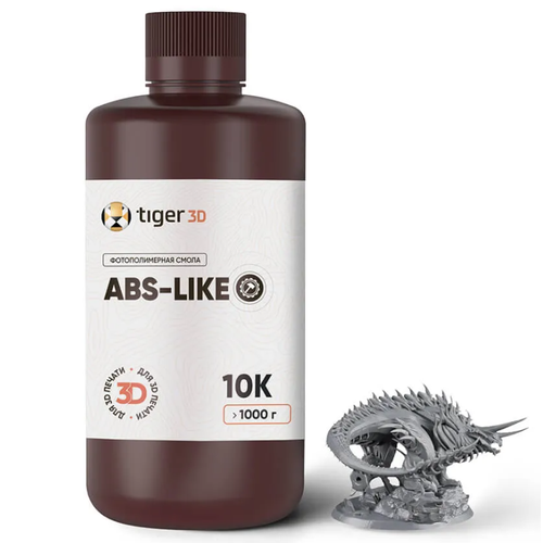 Фотополимерная смола Tiger 3D ABS-Like Resin 10K, темно-серая (1 кг)