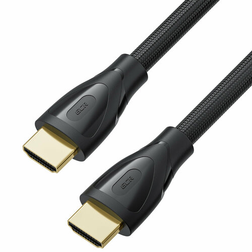 HDMI 2.1 кабель Premium ECO 8K@30Hz 4K@120Hz 3D HDR 4:4:4 48 Гбит/с 24К GOLD (GCR-H203) черный 7.5м