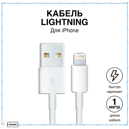 Зарядка для айфона / Зарядка / Кабель для Зарядки iPhone 5-14 и iPad USB Lightning / Preium Качество / Зарядка на айфон / Зарядка для телефона