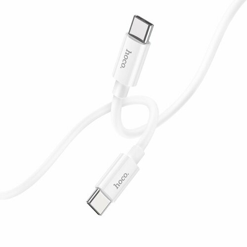 Кабель Hoco X87, Type-C - Type-C, 3 А, 1 м, оплётка силикон, белый