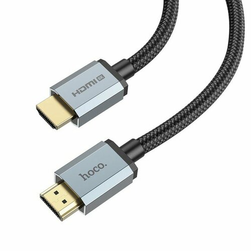 Кабель видео Hoco US03, HDMI 2.0, HDMI(m)-HDMI(m), 1 м, чёрный