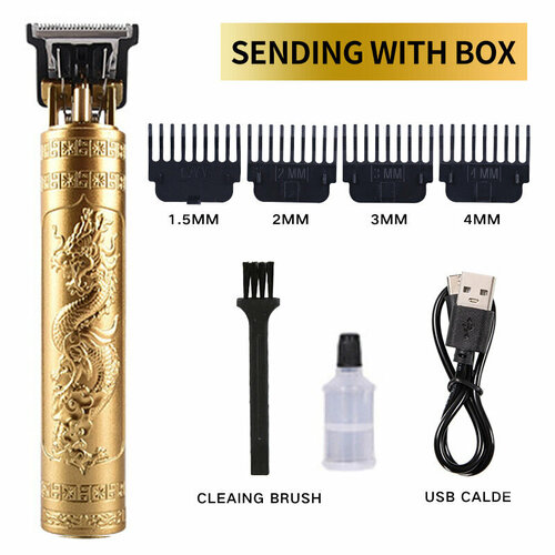 Электрическая машинка для стрижки волос Ahela с покрытием Золотая аэрозольная краска (ABS корпус)