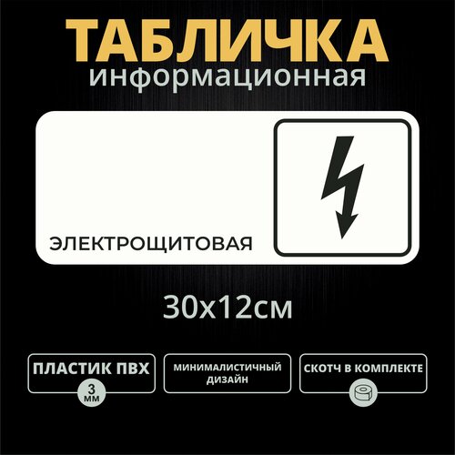 Табличка на дверь "Электрощитовая" (30х12см)
