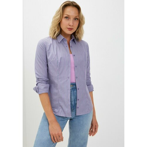 Рубашка  BAWER, размер XXL, синий, фиолетовый