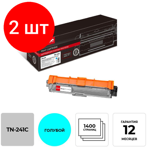 Комплект 2 штук, Картридж лазерный Комус TN-241C гол. для BrotherHL-3140/DCP-9020