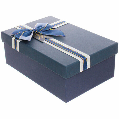 Коробка подарочная «Нежный бант» 21*14*8 см, синий