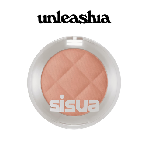 Компактные румяна с сияющим финишем Unleashia Sisua Butter Waffle Dough Blusher 02 Apricot Sherbet