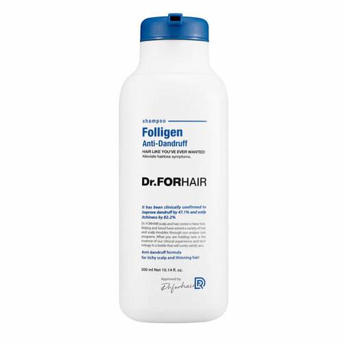 Шампунь для волос против перхоти Folligen Anti-dandruff Shampoo Dr For Hair, 300 мл