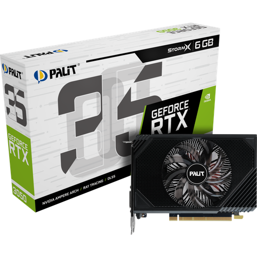 Видеокарта GeForce RTX 3050 6Gb Palit StormX NE63050018JE-1070F