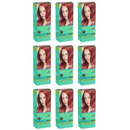 Fara Natural Colors Стойкая крем-краска для волос, тон 328 Гранат, 9 шт