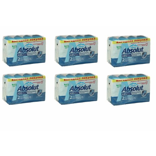 Absolut Мыло твердое Ультразащита, 4 штуки в упаковке по 75 г, 6 упаковок