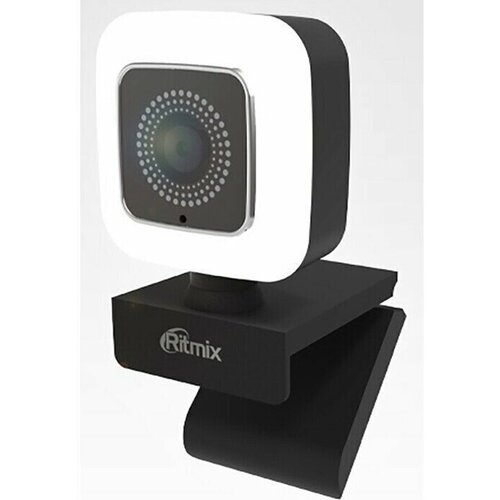 Web-камера с микрофоном для компьютера, Веб-камера для ноутбука RVC-220 2 МП / USB 2.0, подсветка, кнопка фото черная
