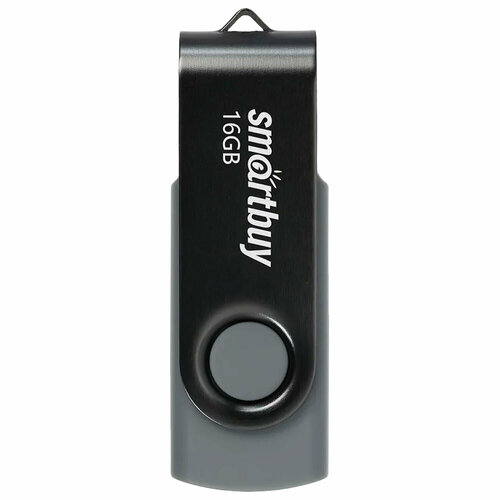 Флеш-диск 16 GB SMARTBUY Twist USB 2.0, черный, SB016GB2TWK 2 шт .