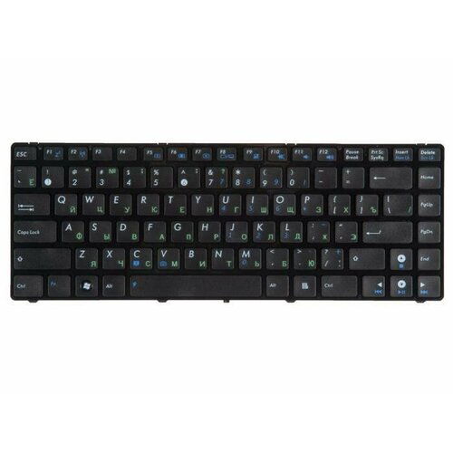 Клавиатура ZeepDeep для ноутбука Asus UL30, K42, X42E, K42J, A42J, UL30VT, UL80A, N43SN, K43, N82, U31, U30, U31SD, U35, K41, U41JF, X44, X44L, UL30A, черная с рамкой, гор. Enter