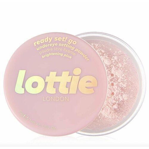 LOTTIE LONDON мини пудра рассыпчатая Ready set! go setting powder в оттенке brightening pink