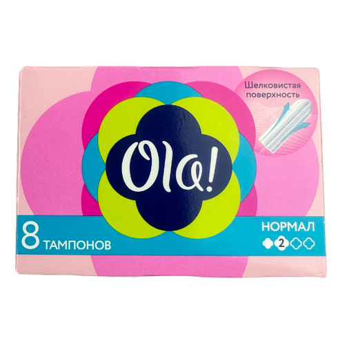 Тампоны женские гигиенические Ola! Normal Шелковистая поверхность, 8 шт