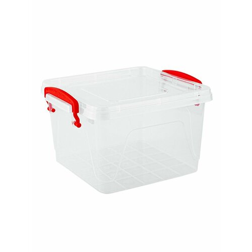 Контейнер ElfPlast Fresh Box квадратный 2.4 л, пластиковый контейнер, контейнеры для хранения продуктов, контейнер для еды, контейнер пищевой, контейнер для продуктов, прозрачный, 2 шт