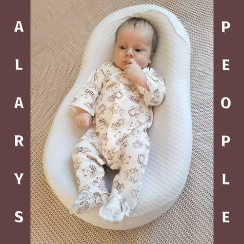 Комбинезон ALARYSPEOPLE для новорожденных "Лесные жители-2", закрытая стопа, размер 56, белый, бежевый
