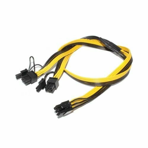 Переходник питания для видеокарт 6 pin to 2 x 6+2 pin GPU power adapter splitter cable