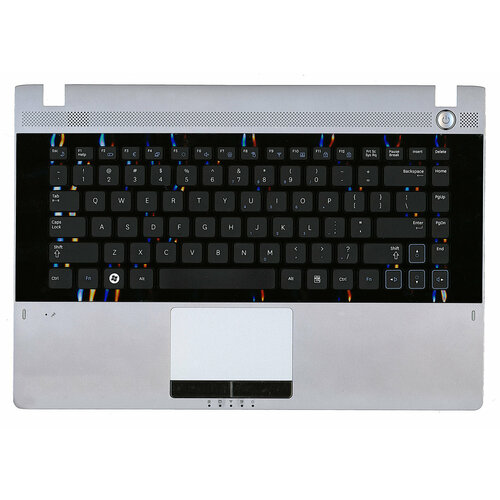 Клавиатура для Samsumg RV415 топ-панель серая, англоязычная