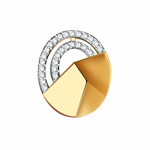 Подвеска Diamant online, золото, 585 проба, фианит