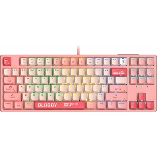 Клавиатура A4Tech Bloody S87 Energy LED pink