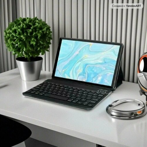 Мощный планшет для работы и развлечений X20 PRO с чехлом и клавиатурой/ Серый №1