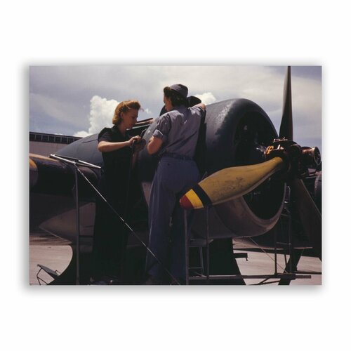 Постер, плакат на бумаге / Ретро фотографии американских рабочих. 1940 год / Размер 40 x 53 см