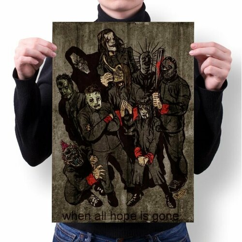 Плакат Slipknot, Слипнот №1, А2 (60-42 см)