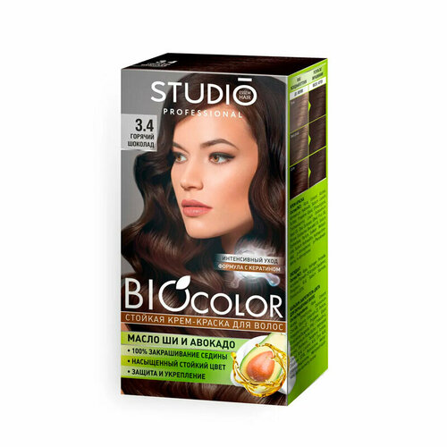 Краска для волос Studio Biocolor т.3.4 Горячий шоколад 115 мл