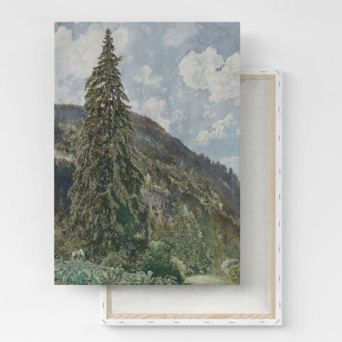Картина на холсте, репродукция / Рудольф фон Альт - The old Spruce in Bad Gastein / Размер 30 x 40 см