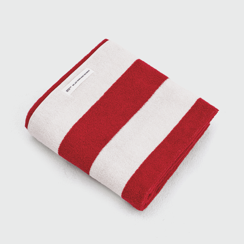 Полотенце махровое MORФEUS - Красно-белый - 70x130