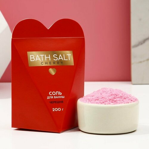 Cоль для ванны «Bath Salt», 200 г, аромат черешня, чистое счастье
