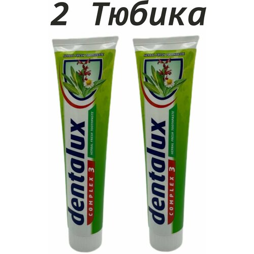 2 тюбика. Зубная паста Dentalux complex 3 herbal fresh 125мл