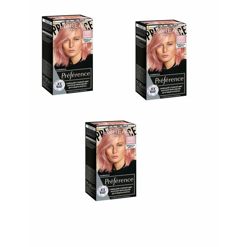 L'Oreal Paris Краска для волос стойкая Preference Вивид 9.213 Розово- Золотой Мелроуз,3 уп