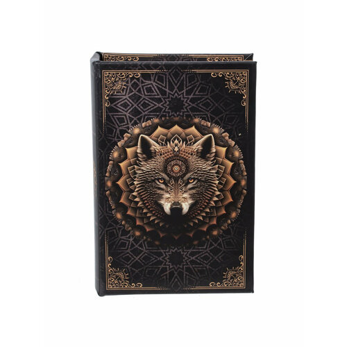 Шкатулка-книга с замком Remecoclub, деревянная, 16x5x24 см