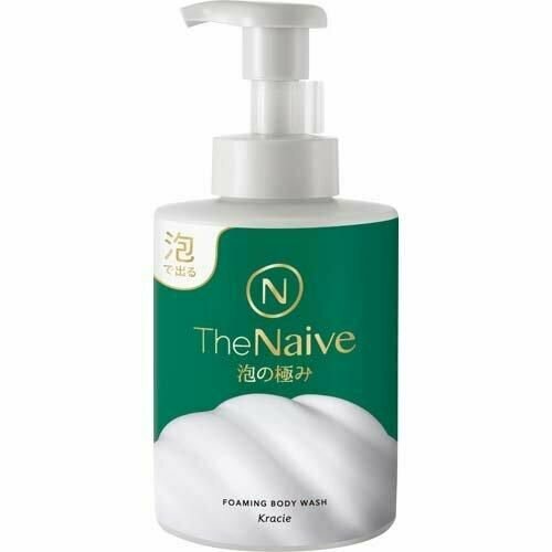 Kracie Жидкое мыло-пена гель для душа The Naive Foam Body Soap на основе аминокислот и ингредиентов растительного происхождения, 540 мл