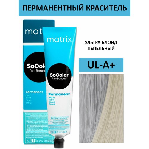 Matrix SoColor крем краска для волос UL-A+ ультра блонд пепельный+ 90мл