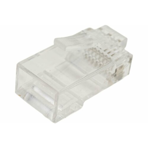 NIKOMAX Коннектор RJ45/8P8C под витую пару, круглый ввод, уп-ка 100шт. NMC-RJ88RZ50UD2-100